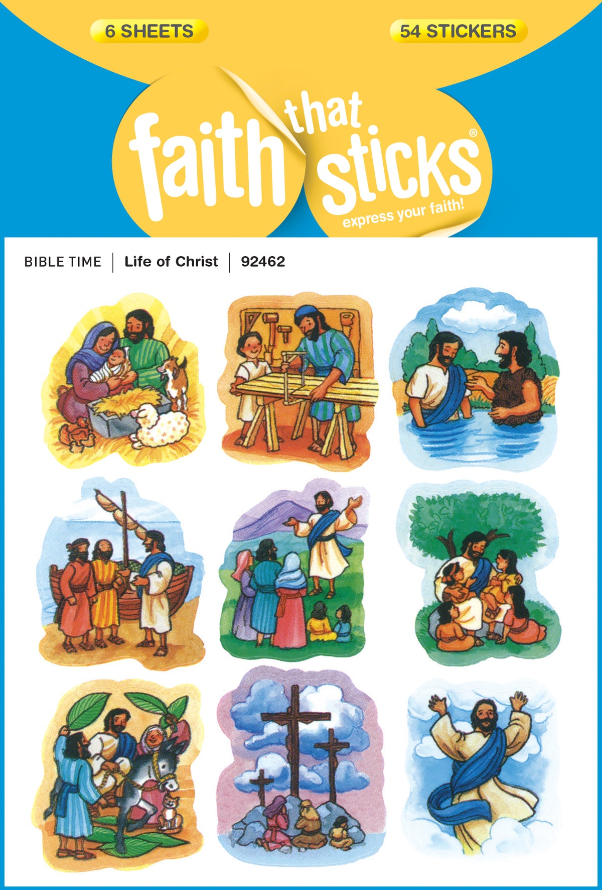 Life of Christ (6 Sheets, 54 Stickers) (Stickers Faith That Sticks Ser ...