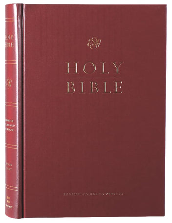 ESV Pew and Worship Bible Large Print Burgundy (Black Letter Edition ...
